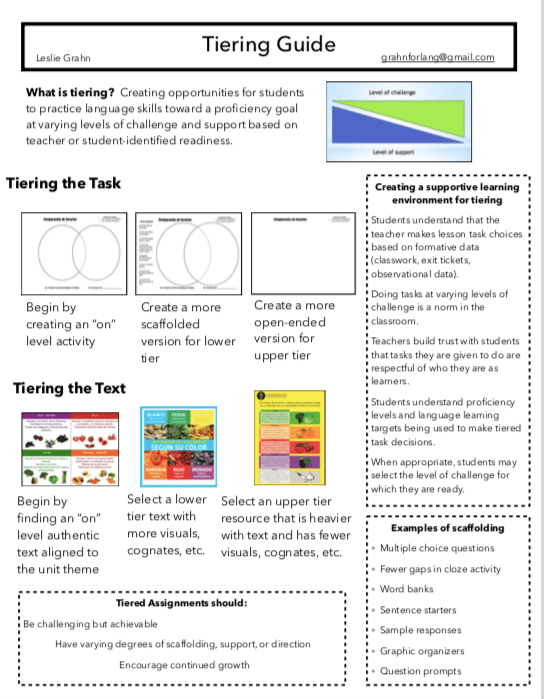 Tiering tasks for authentic text to meet the needs of all learners ...